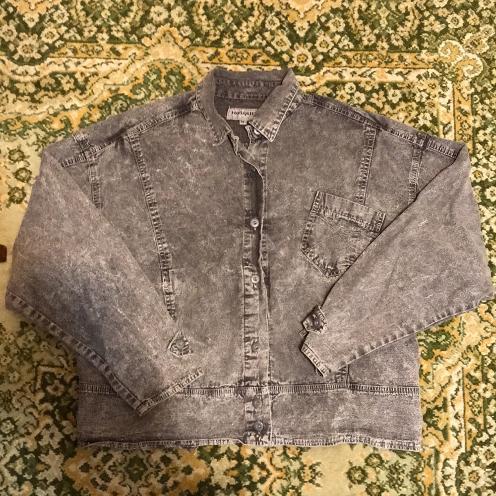 Grey Acid Wash Lite Jacket - Gem